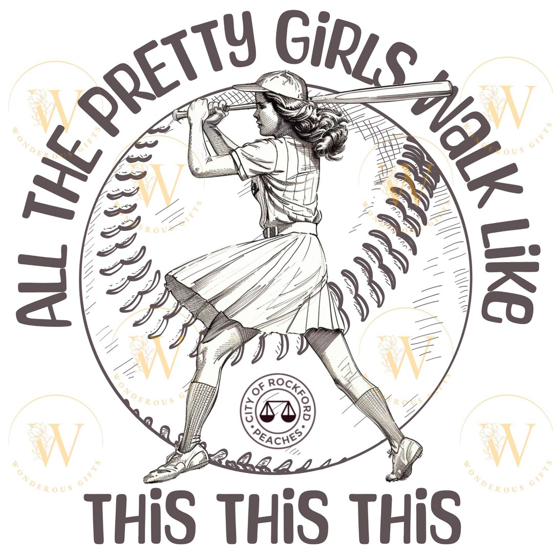 Baseball PNG SVG A League of Their Own Rockford Peaches All the Pretty ...
