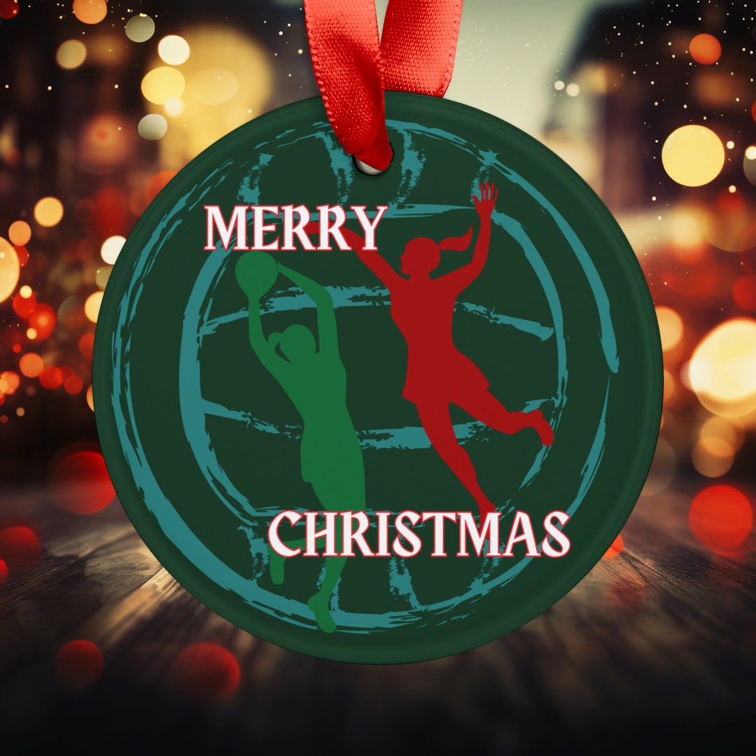 Netball Gift Christmas Ornament Netball Player Gift Acrylic With Ribbon ...