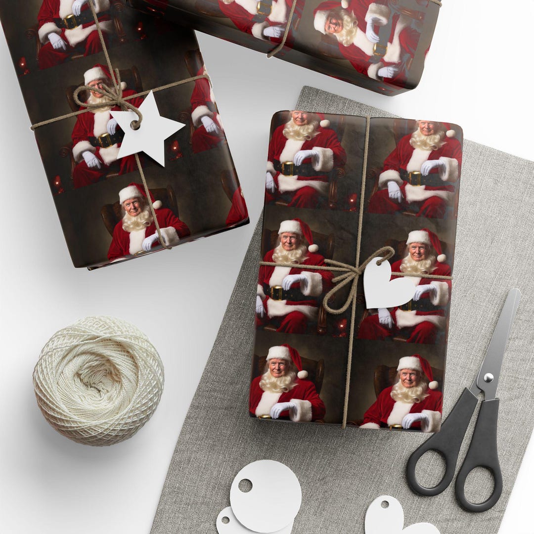 Donald Trump Gift Wrapping Paper Christmas Trump 2024 MAGA Trump ...