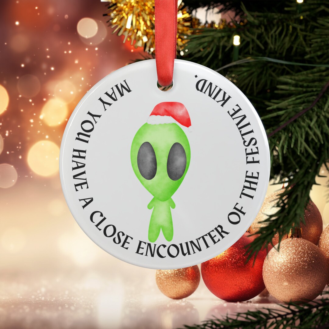 UFO Alien Acrylic Ornament With Ribbon for the Alien Abductee in Your ...