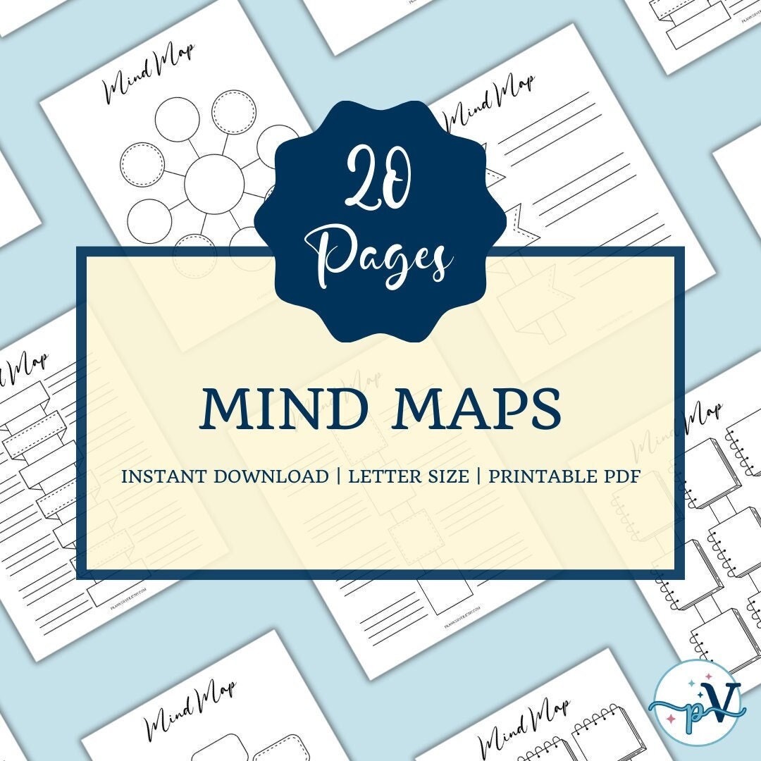 Mind Maps Chart Brainstorming Map Diagram Visual Mind Map - Etsy