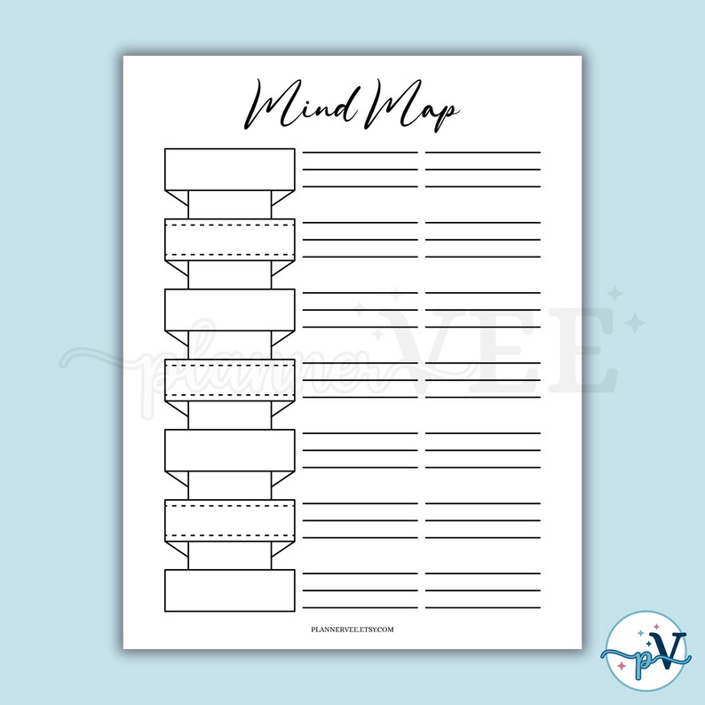 Mind Map Chart Brainstorming Map Diagram Visual Mind Map Planner ...