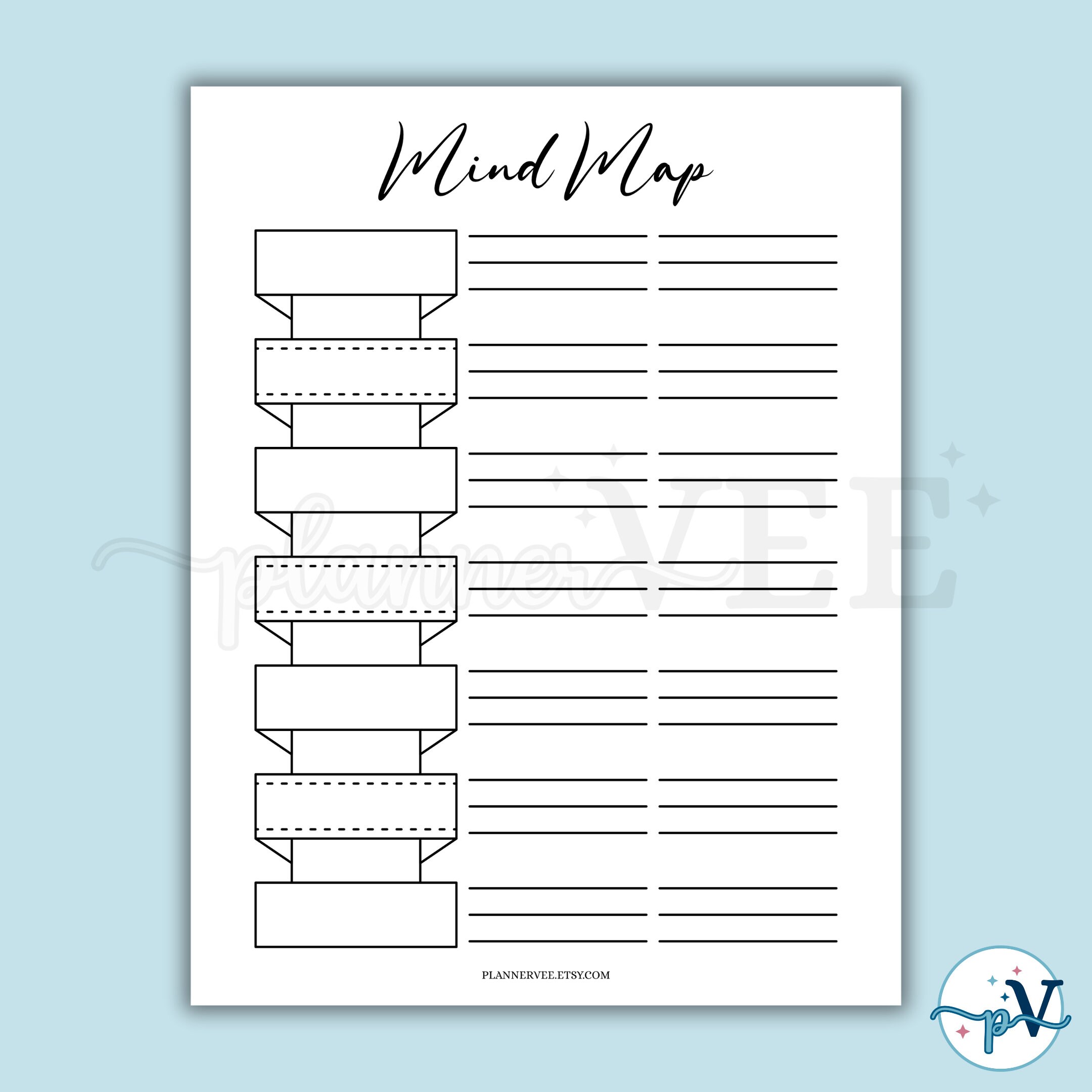 Mind Map Chart Brainstorming Map Diagram Visual Mind Map Planner ...