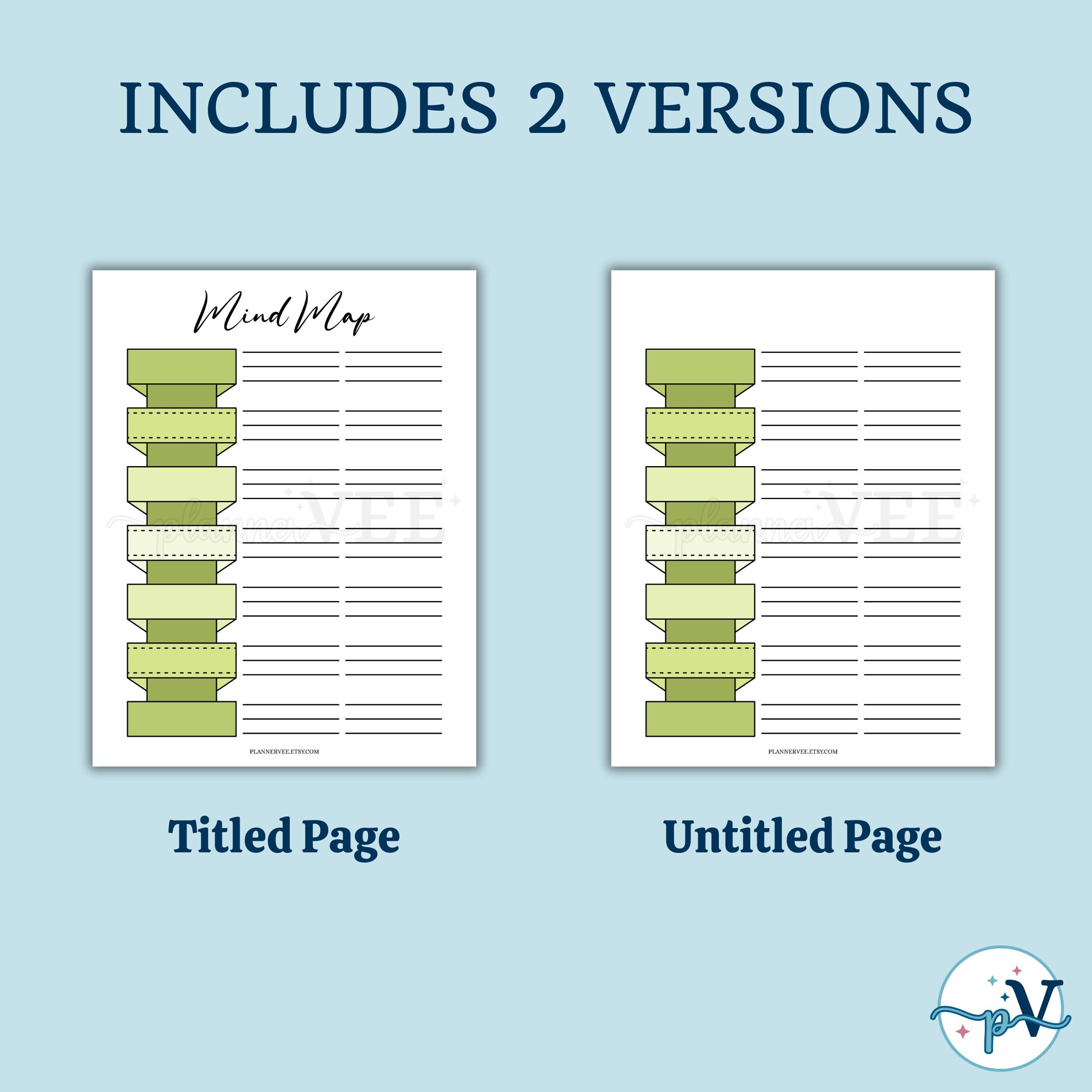 Green Mind Maps Chart Brainstorming Map Diagram Visual Mind Map Planner ...