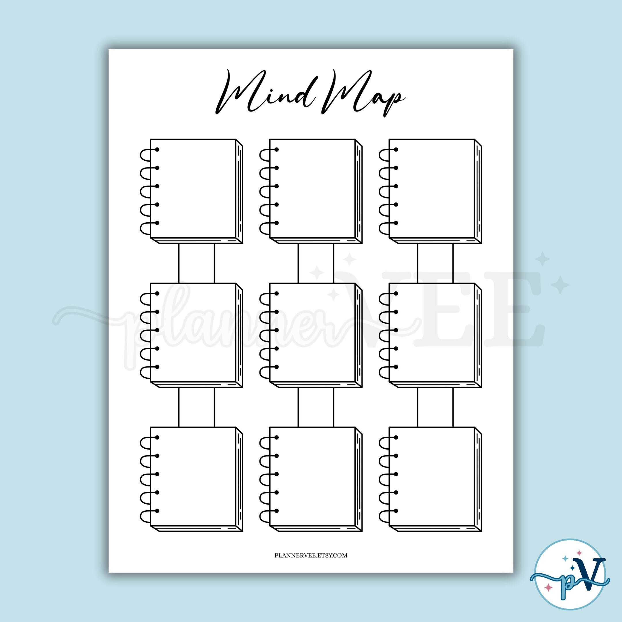 Mind Map Chart Brainstorming Map Diagram Visual Mind Map Planner ...