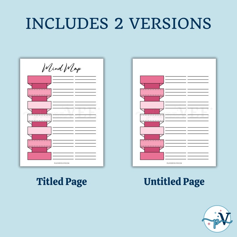 Pink Mind Maps Chart Brainstorming Map Diagram Visual Mind Map Planner ...