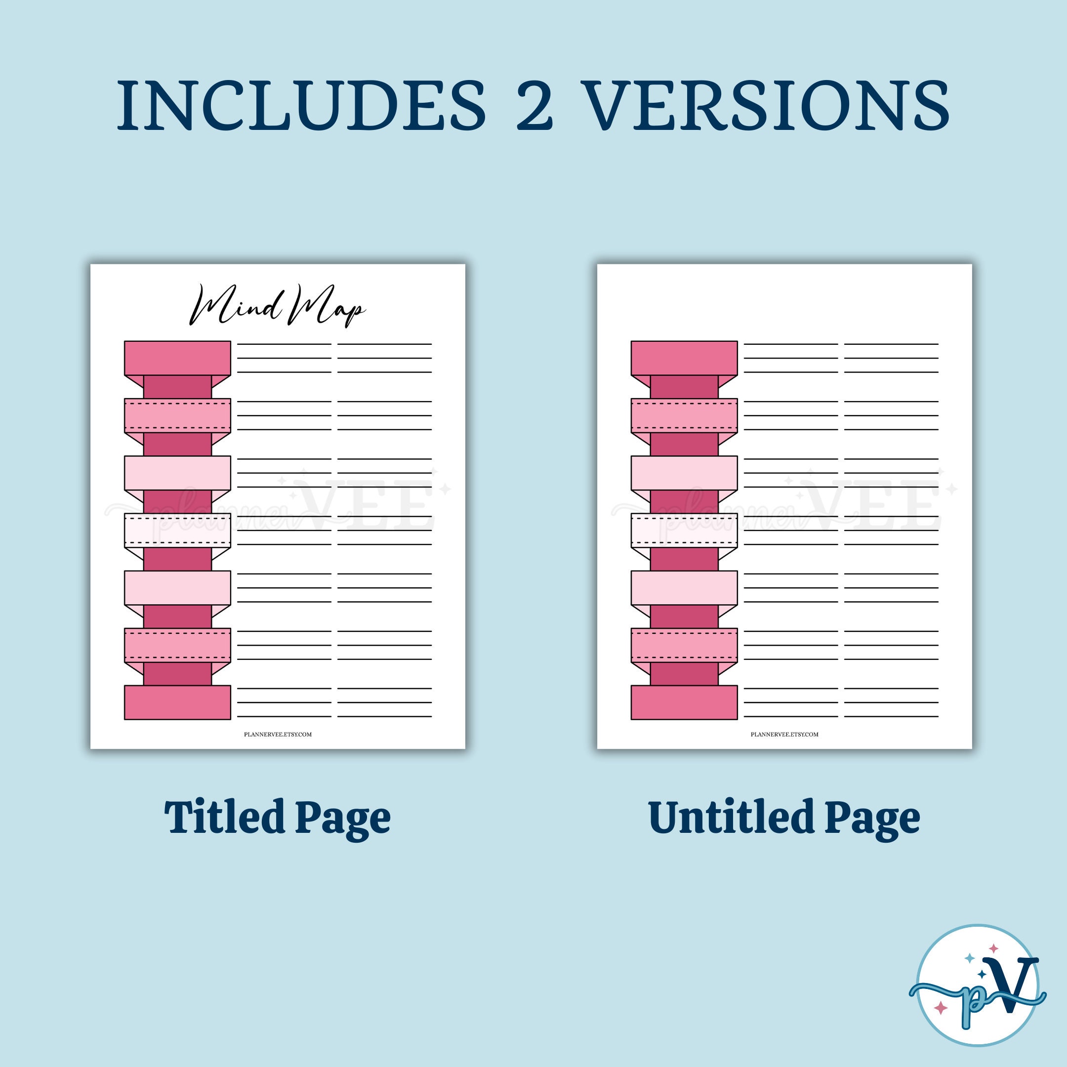 Pink Mind Maps Chart Brainstorming Map Diagram Visual Mind Map Planner ...