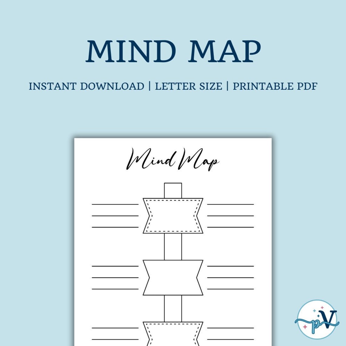 Mind Map Chart Brainstorming Map Diagram Visual Mind Map Planner ...