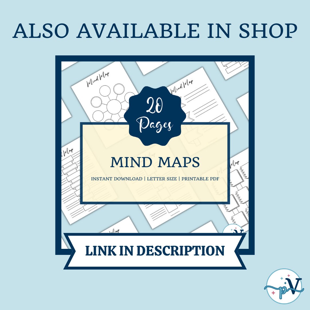 Mind Map Chart Brainstorming Map Diagram Visual Mind Map - Etsy
