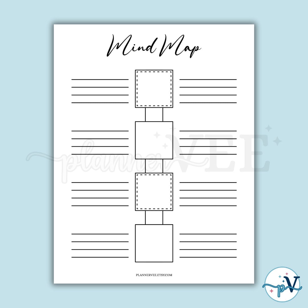 Mind Map Chart Brainstorming Map Diagram Visual Mind Map Planner ...