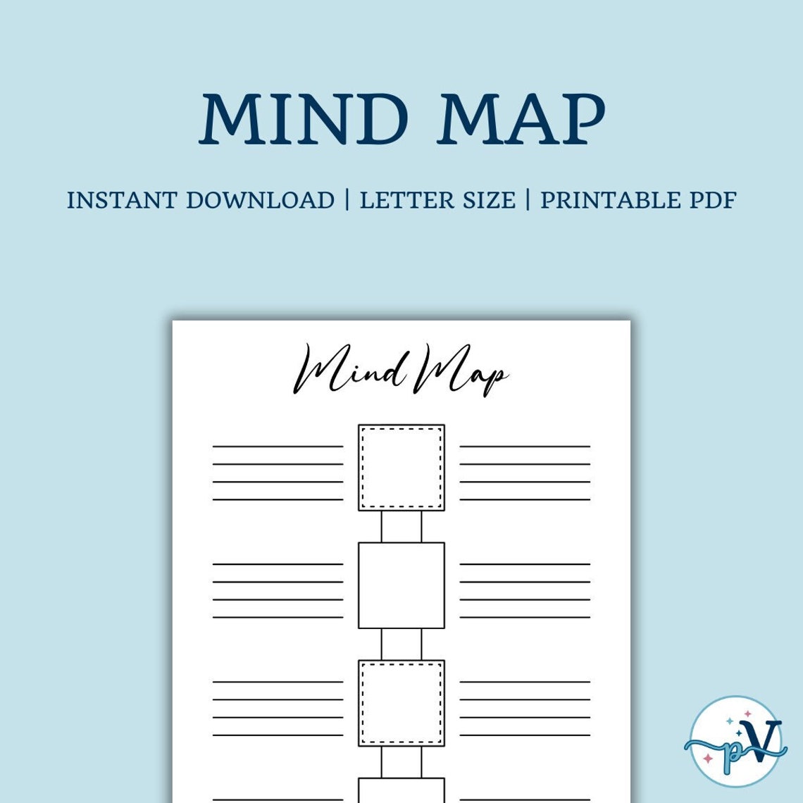 Mind Map Chart Brainstorming Map Diagram Visual Mind Map Planner ...