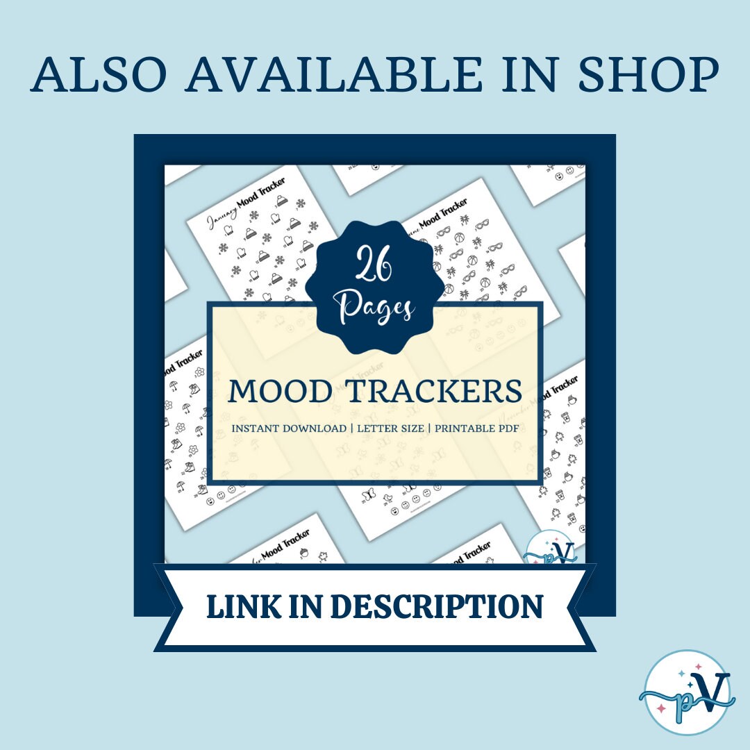 May Monthly Mood Tracker Mental Health Log Emotion Tracker Planner ...