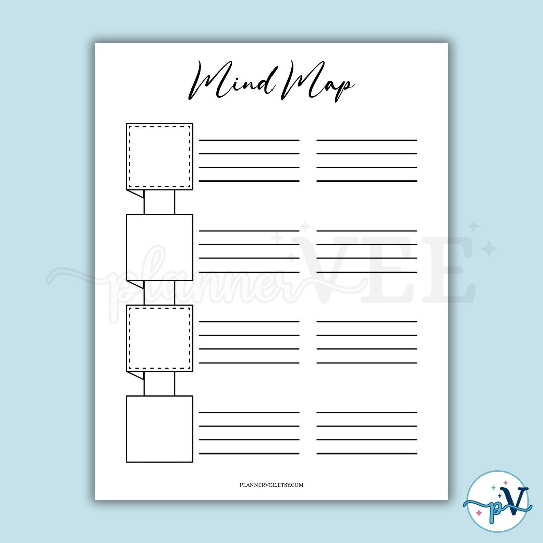 Mind Map Chart Brainstorming Map Diagram Visual Mind Map - Etsy Singapore