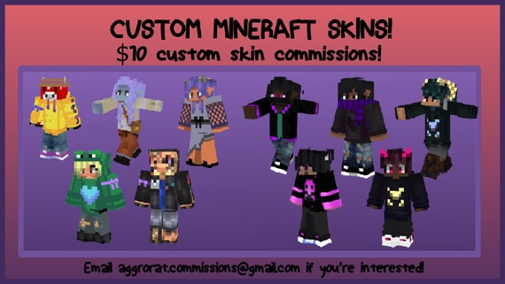 CUSTOM Made MINECRAFT SKINS - Etsy
