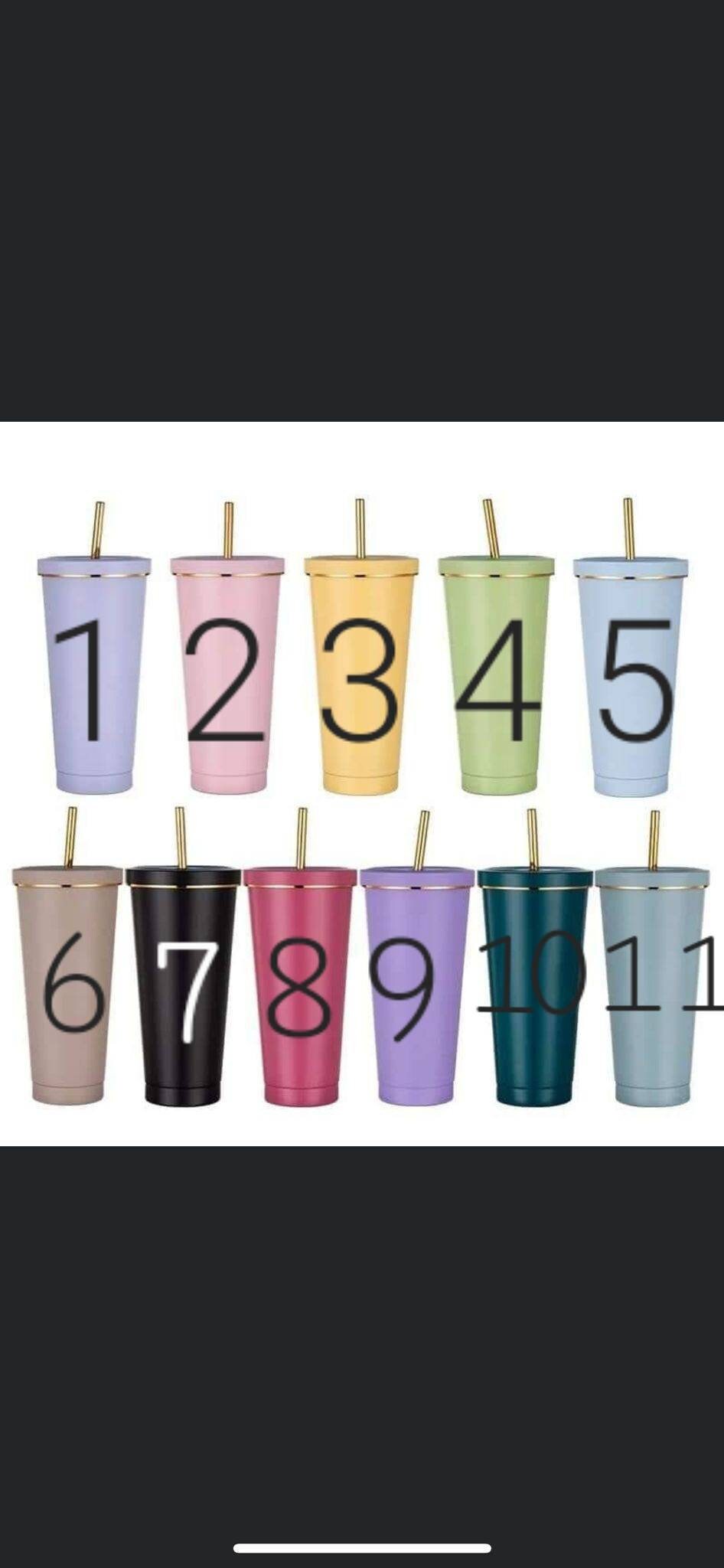 Personalised Metal Cup With Straw Reusable Cup Hot & Cold - Etsy UK