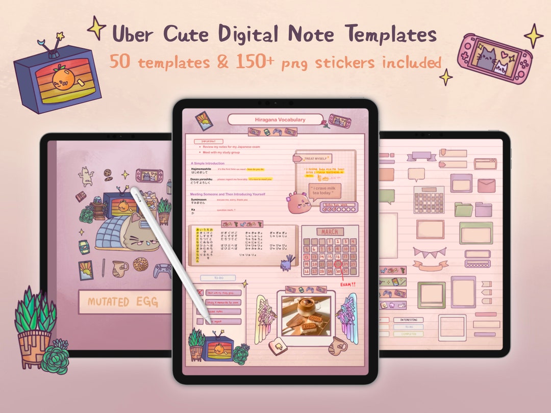 Mutated Egg - Uber Cute Digital Notebook| for Goodnotes, Notability ...