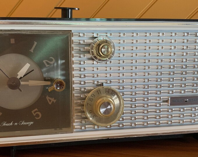 Black & White 1960s Zenith Clock Radio With Lighted Dial: Now a ...