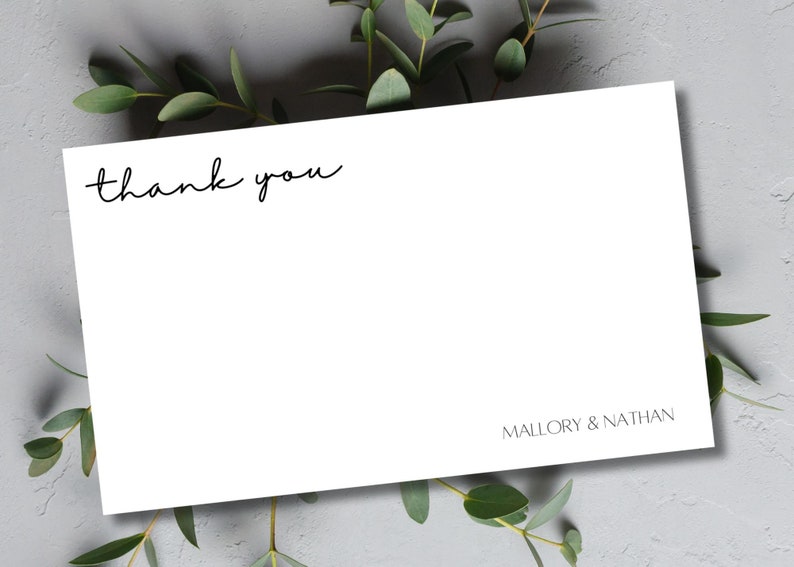 Thank You Note, Simple Thank You Card, Minimalist Thank You Card ...