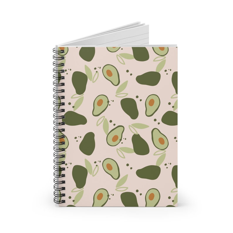 Cute Avocado Spiral Notebook, Fruit Notebook, Writing Journal, Taking ...