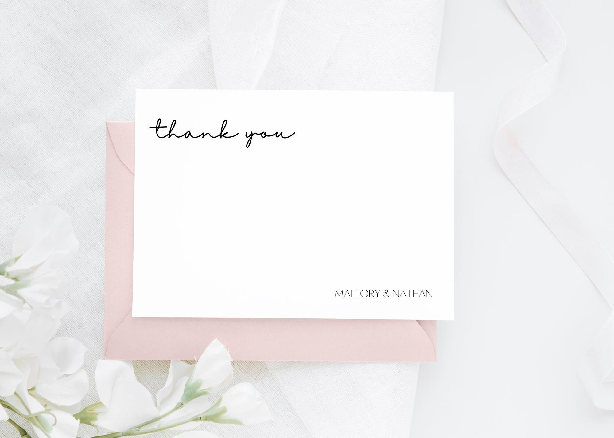 Thank You Note, Simple Thank You Card, Minimalist Thank You Card ...