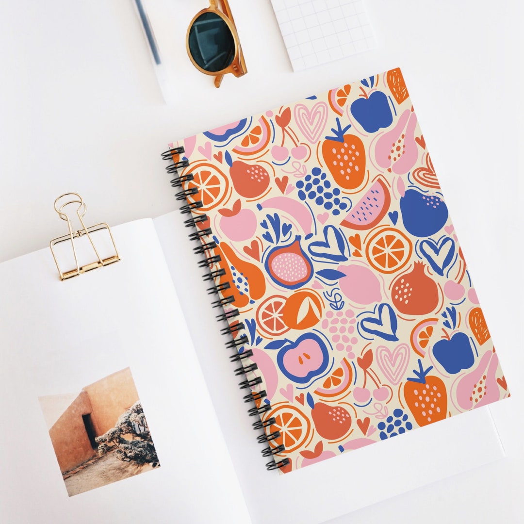 Cute Fruit Spiral Notebook, Fun Notebook, Writing Journal, Taking Notes ...