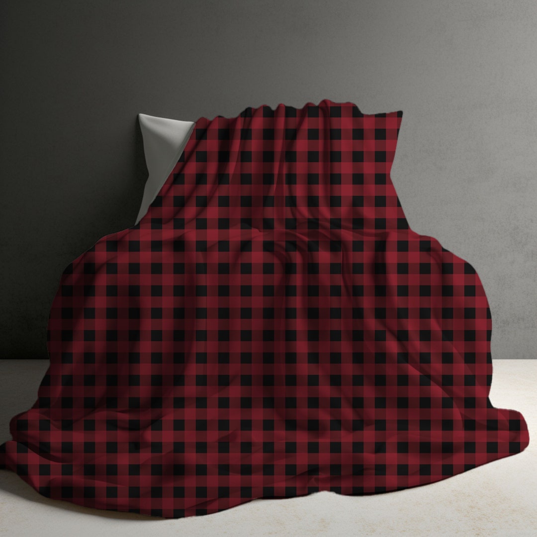 Buffalo Plaid Throw Blanket for Couch or Bed, Fleece Flannel Pattern ...