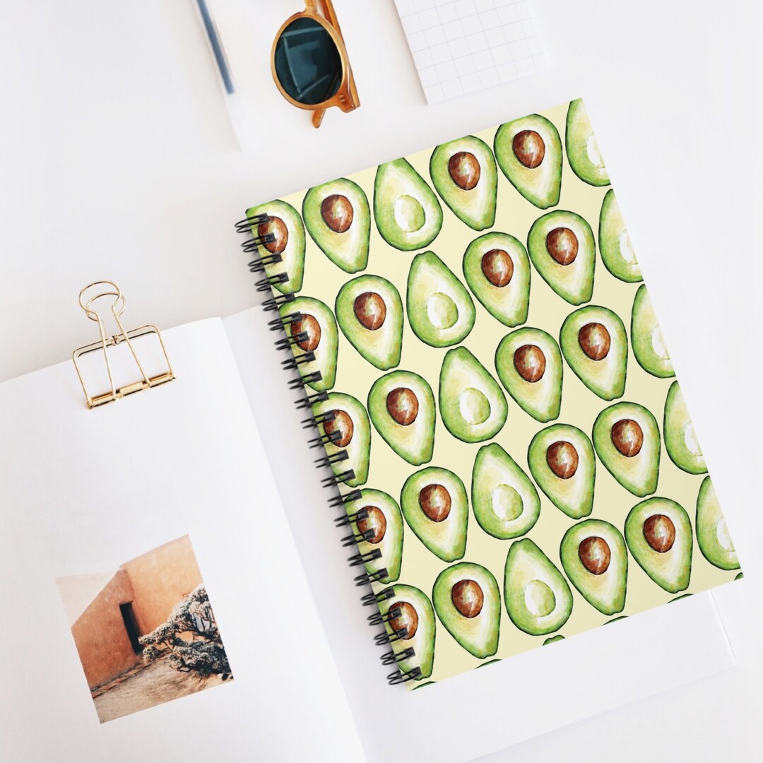 Cute Avocado Spiral Notebook, Funny Notebook, Writing Journal, Taking ...