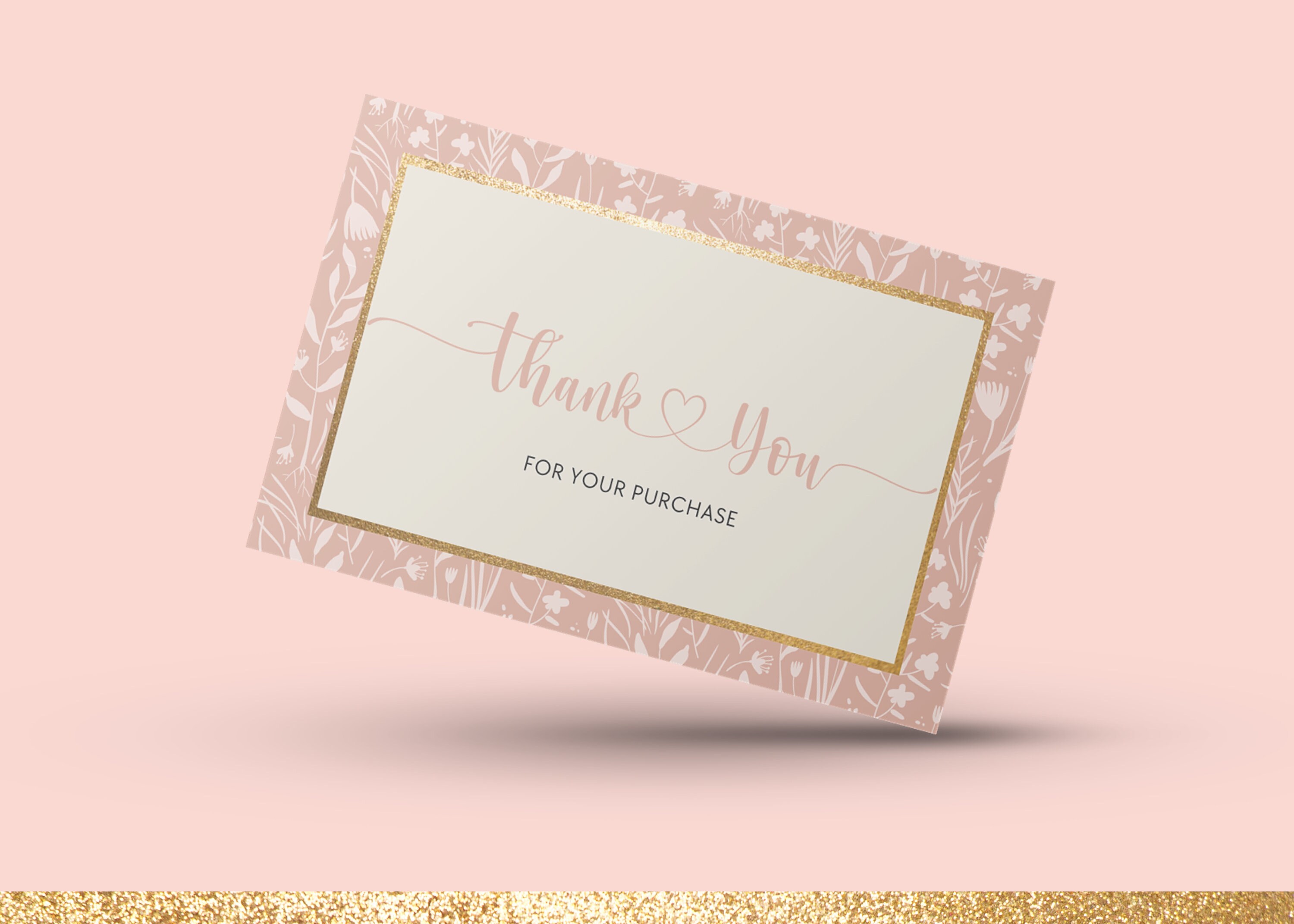 Pink Thank You Card Template Canva Entrpreneur Thanks for Your Purchase ...