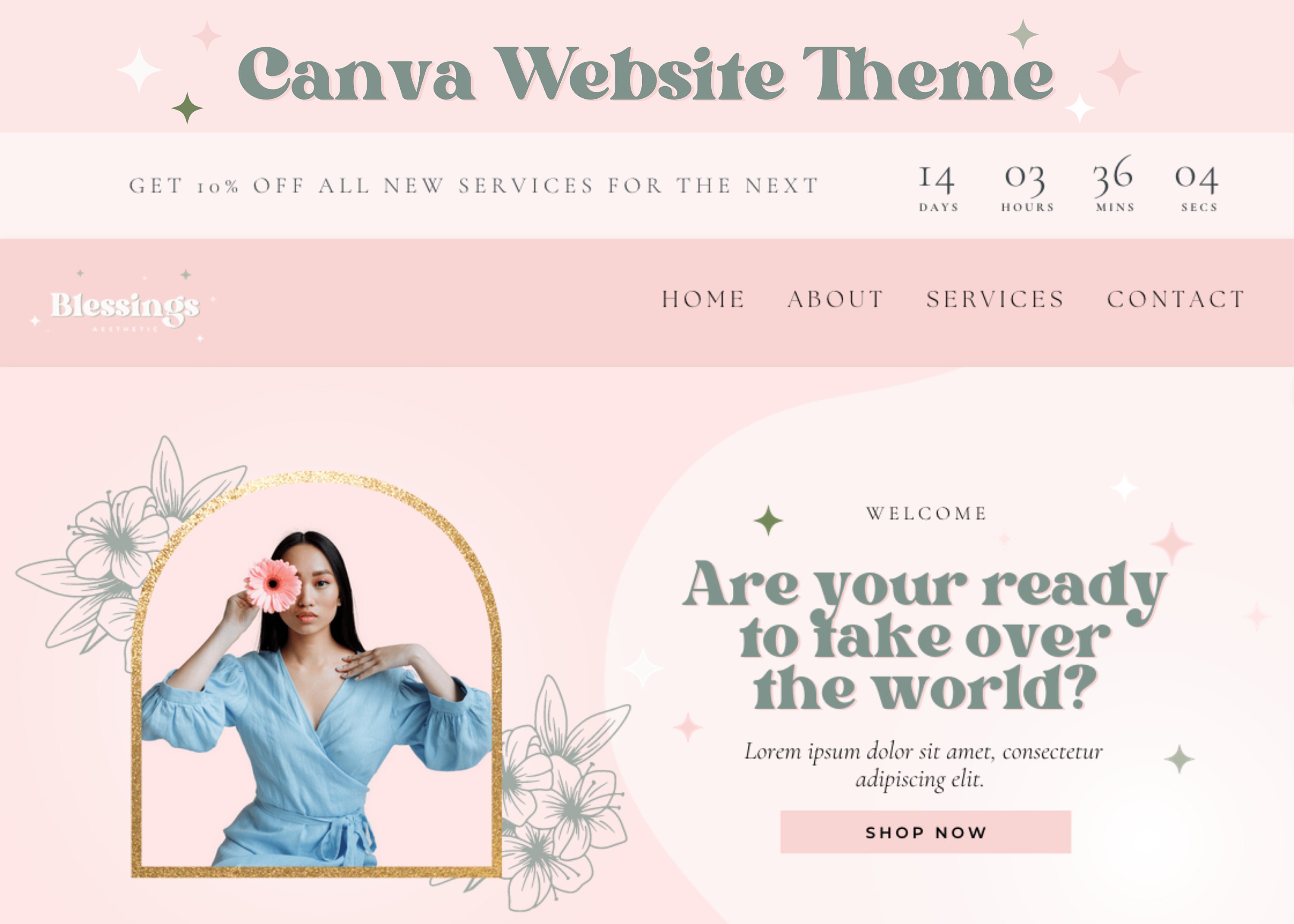 Editable Website Template Editable in Canva With Editable - Etsy