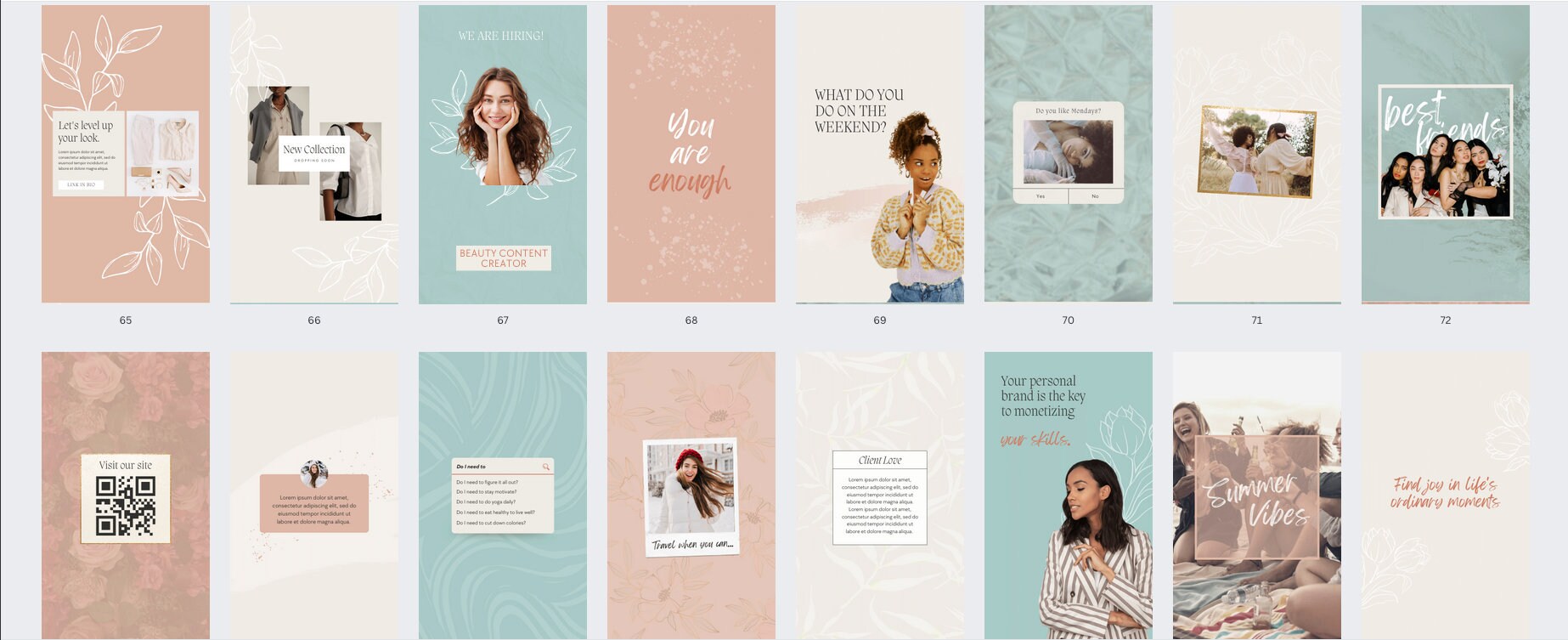 180 Instagram Story Templates for Engagement Influencer Small Business ...
