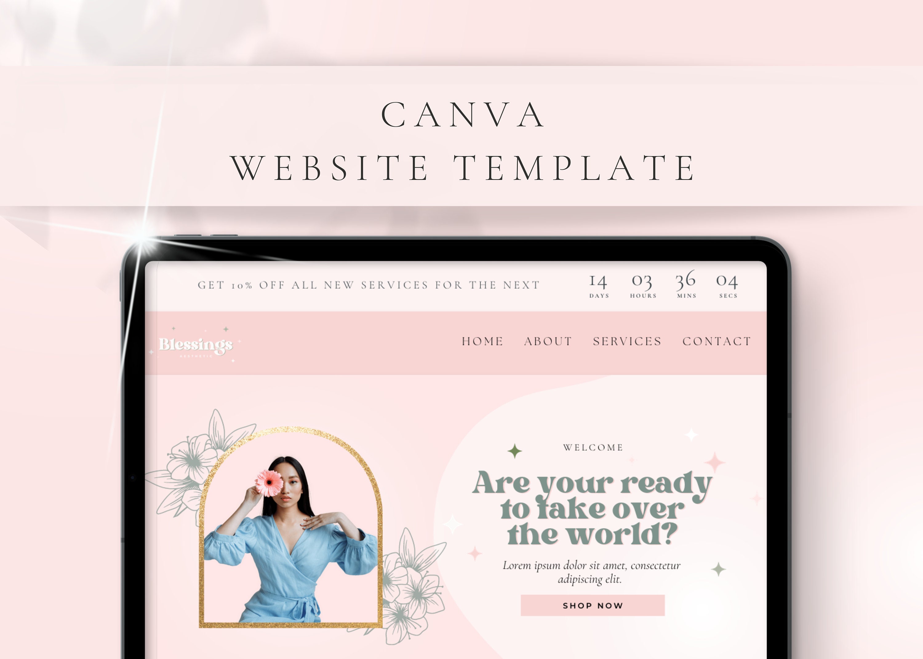 Editable Website Template Editable in Canva With Editable - Etsy