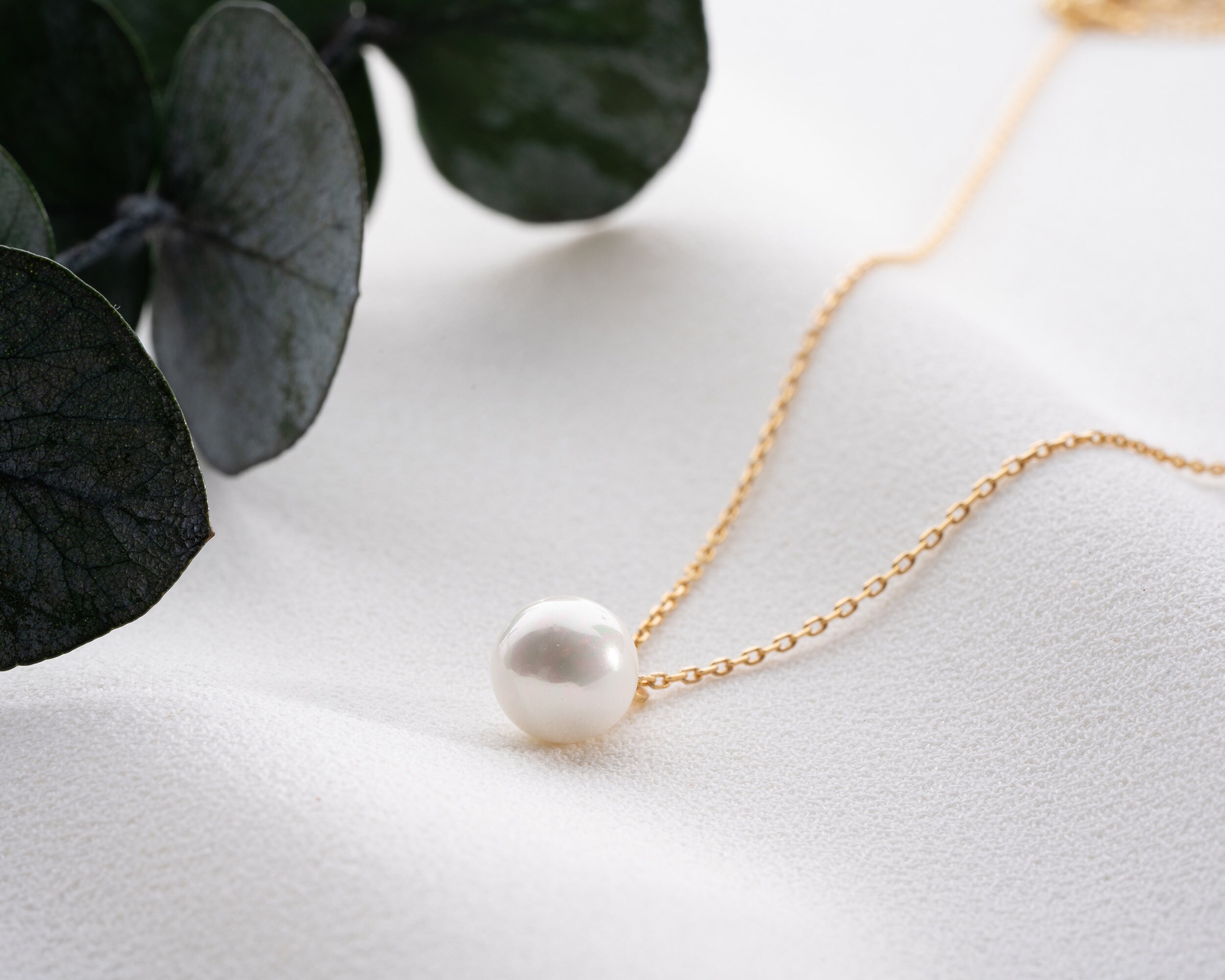 Dainty Pearl Necklace, Single Pearl Necklace, Sterling Dainty Pearl Necklace, Single Pearl Necklace, Sterling