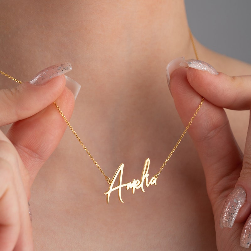 Gold Name Necklace - Etsy