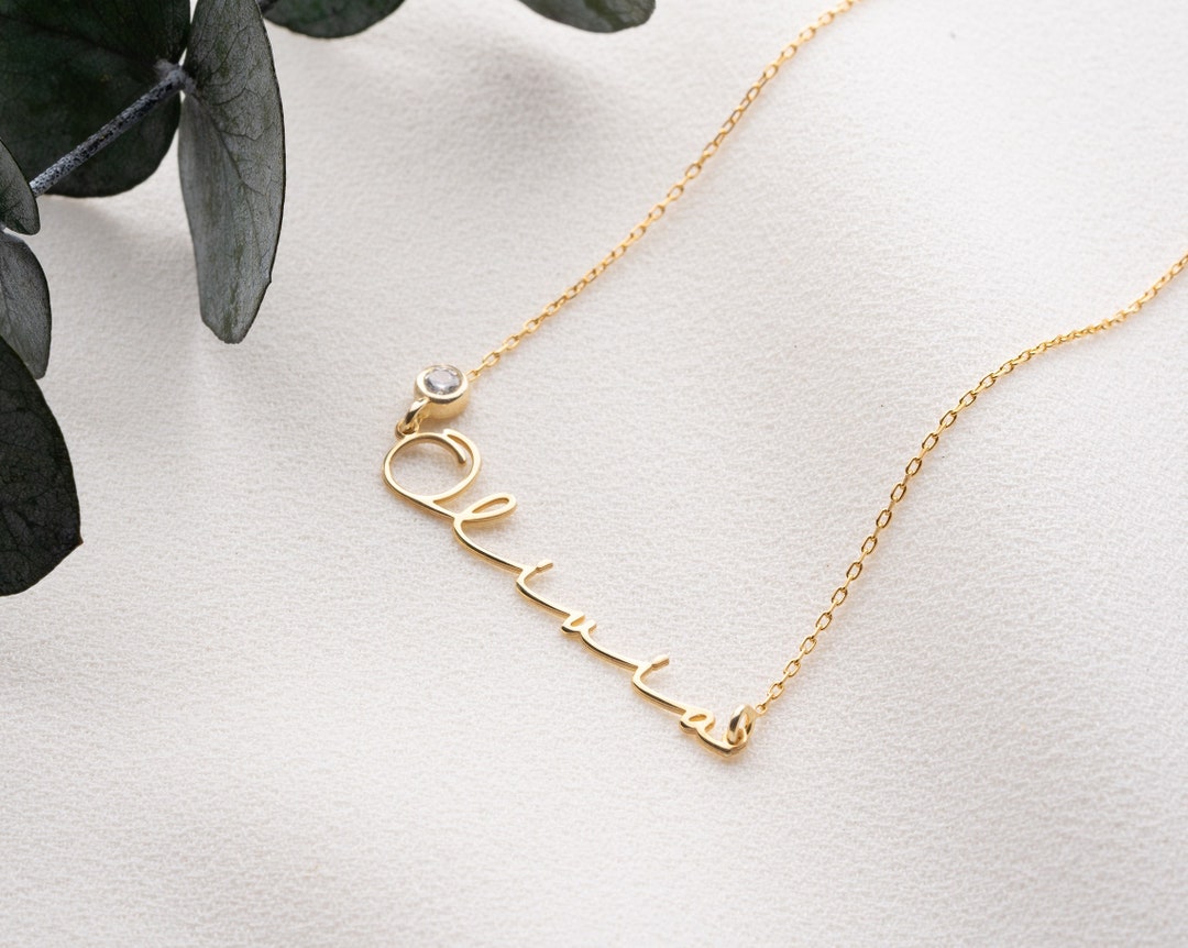 Birthstone Name Anklet, Personalised Word Jewellery, Gold Anklet With ...