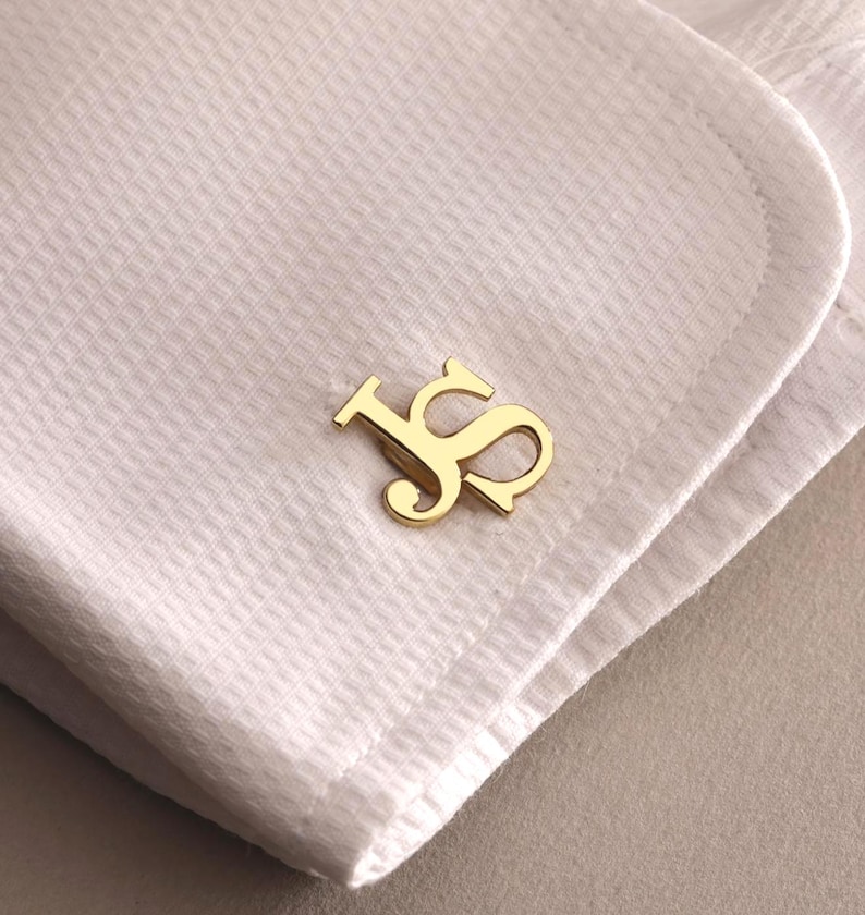 Personalized Initial Cufflinks: Sterling Silver Custom Monogram - Etsy