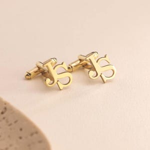 Personalized Initial Cufflinks: Sterling Silver Custom Monogram - Etsy