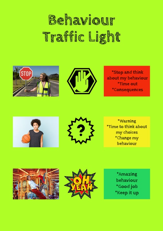 Behaviour Chart Traffic Light System Children's - Etsy Behaviour Chart Traffic Light System Children's - Etsy
