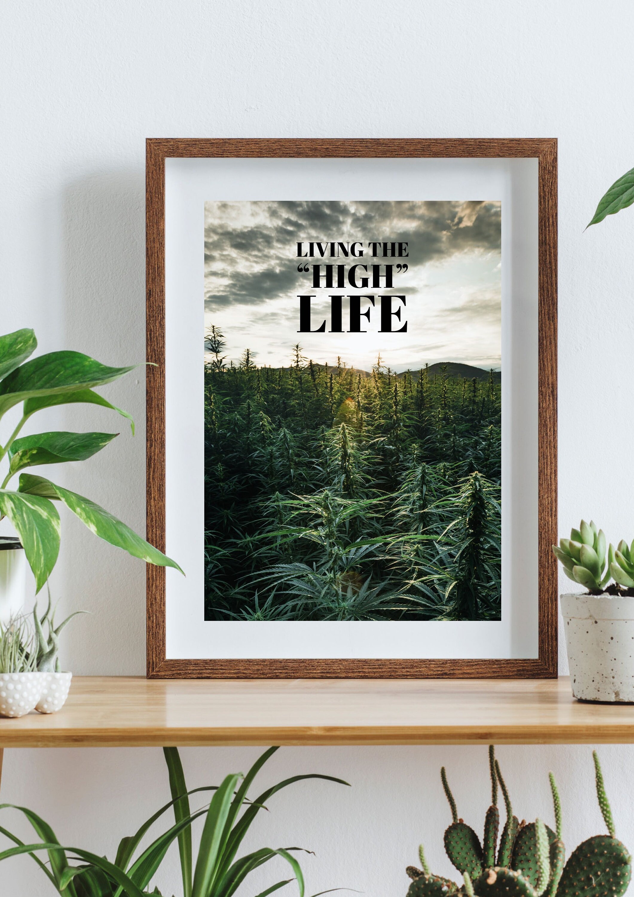 Weed Wall Art, Weed Cafe Art, Cannabis Wall Art, Weed Poster, Stoner ...