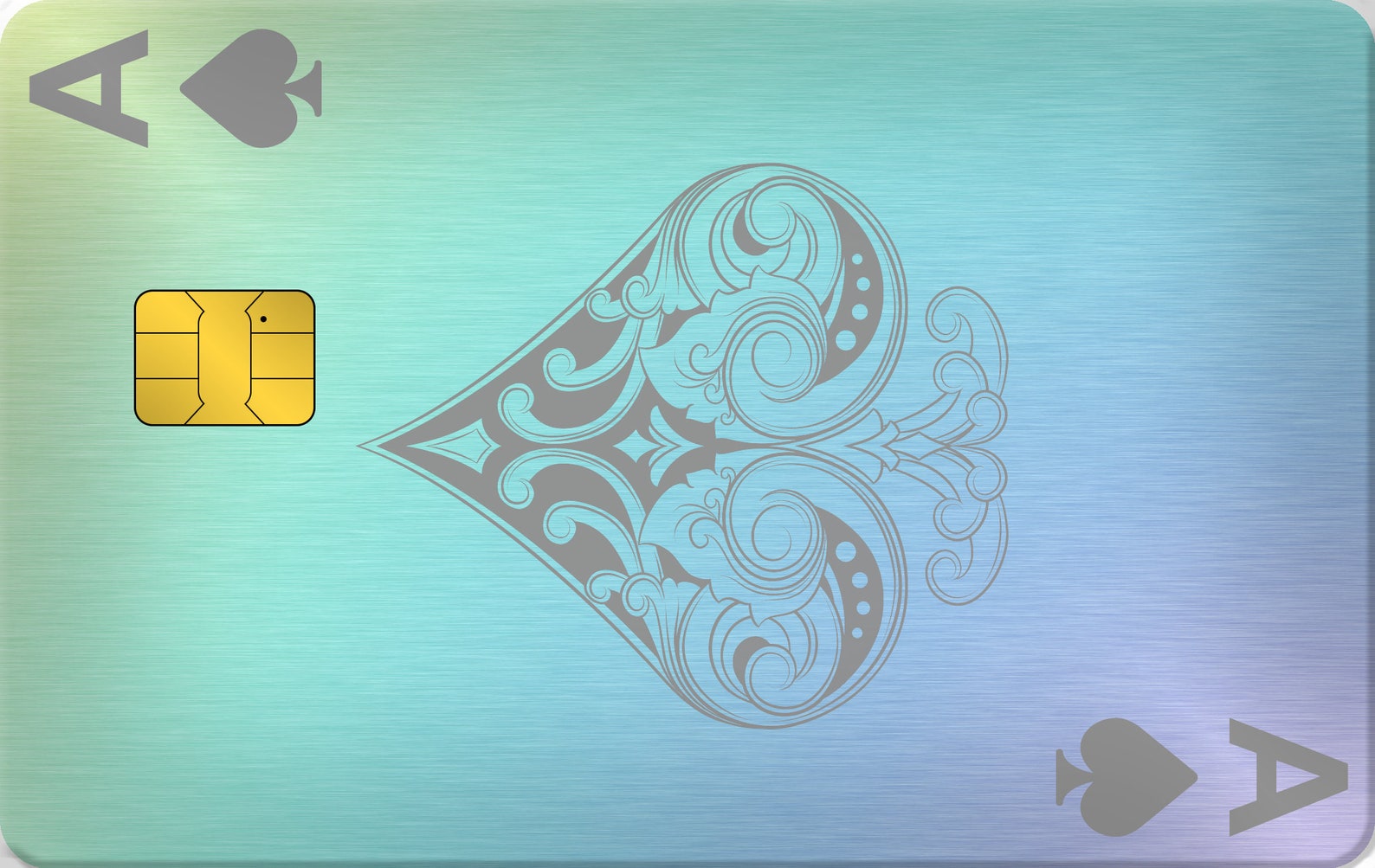 Custom Metal Credit Cards- Ace of Spades - Etsy