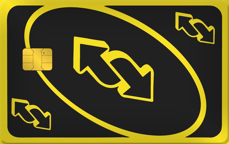 Uno Reverse Card as a Custom Metal Credit Card - Etsy