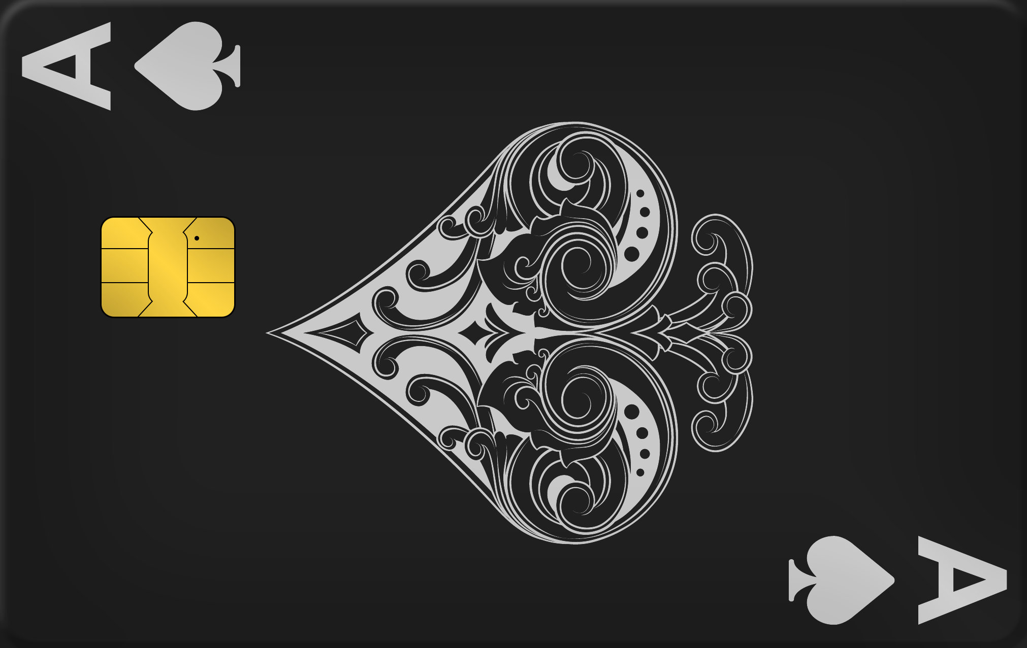 Custom Metal Credit Cards- Ace of Spades - Etsy