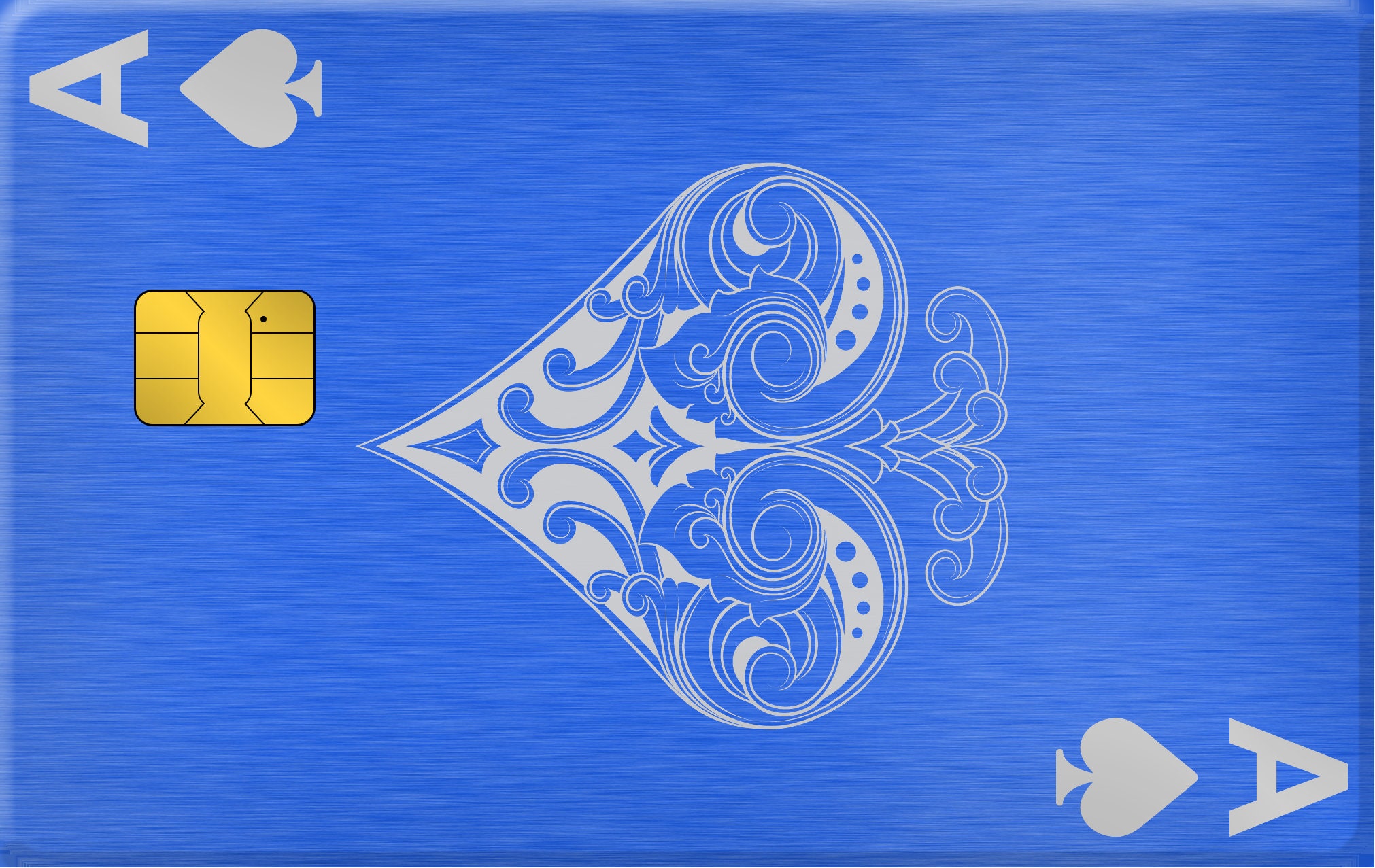Custom Metal Credit Cards- Ace of Spades - Etsy