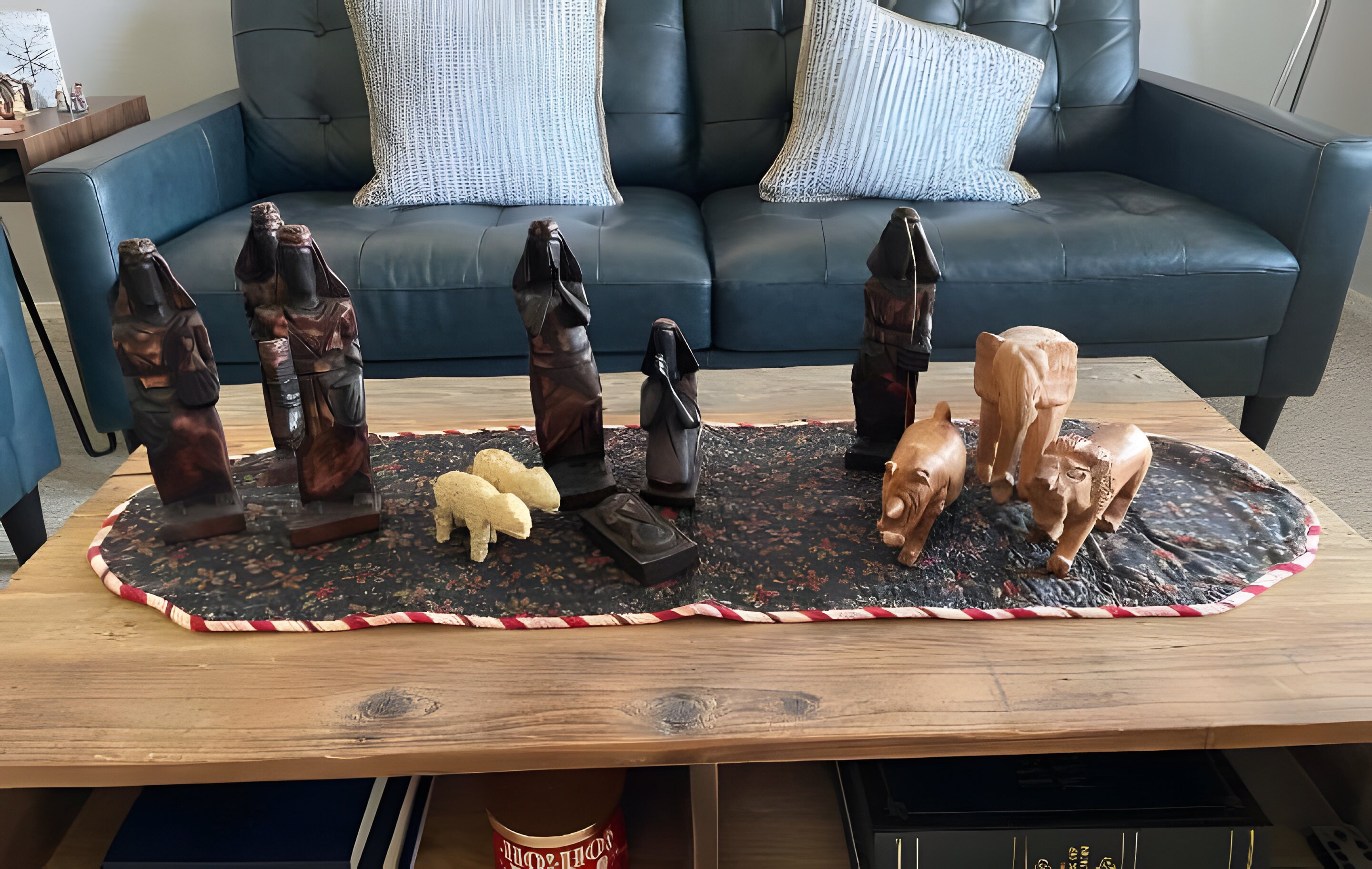 Christ Nativity Scene Set - Authentic African Carved Creche, Heirloom ...