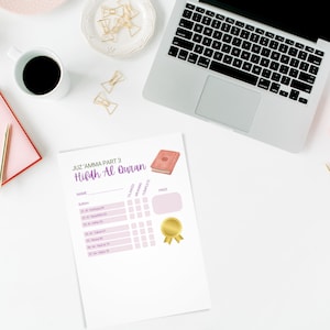 Quran Hifdhs Memorisation Chart Printable Kids Juz Amma Surahs Hifz ...