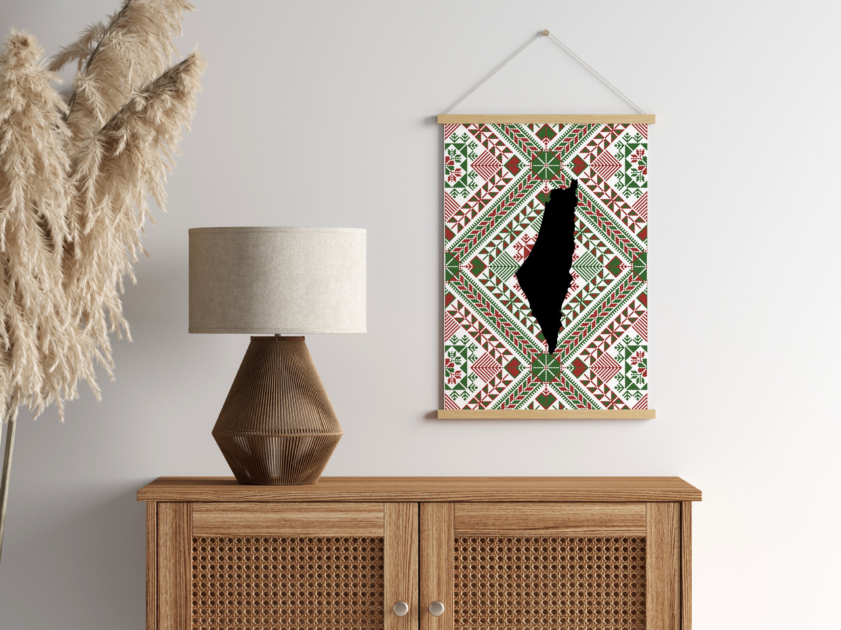 Printable Wall Art Palestinian Patterns Tatreez Embroidery Map Free ...