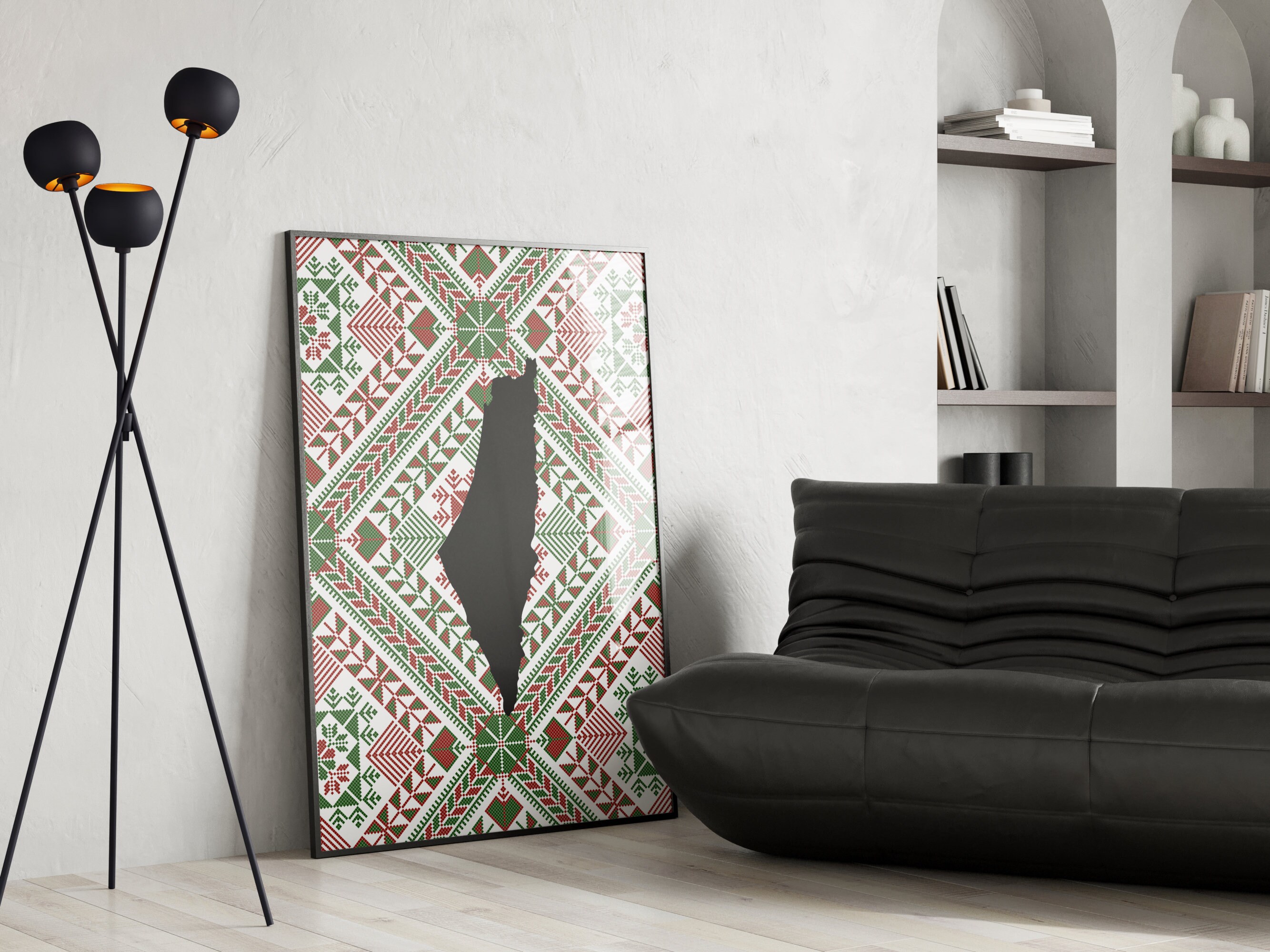 Printable Wall Art Palestinian Patterns Tatreez Embroidery Map Free ...