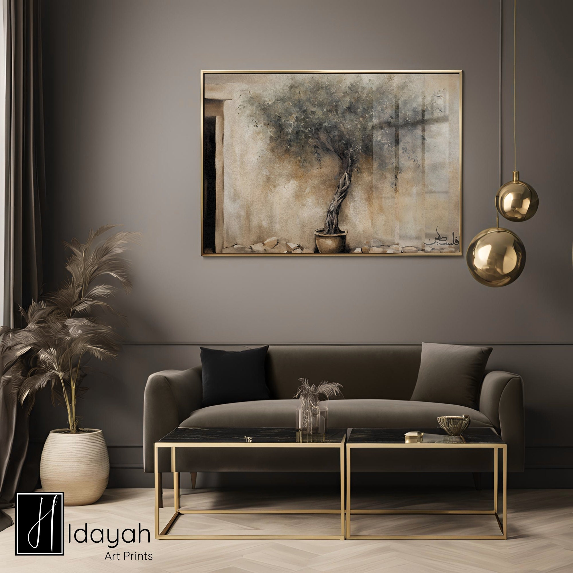 Palestine Olive Tree Wall Art Poster Giclèe Print Arabic Calligraphy ...