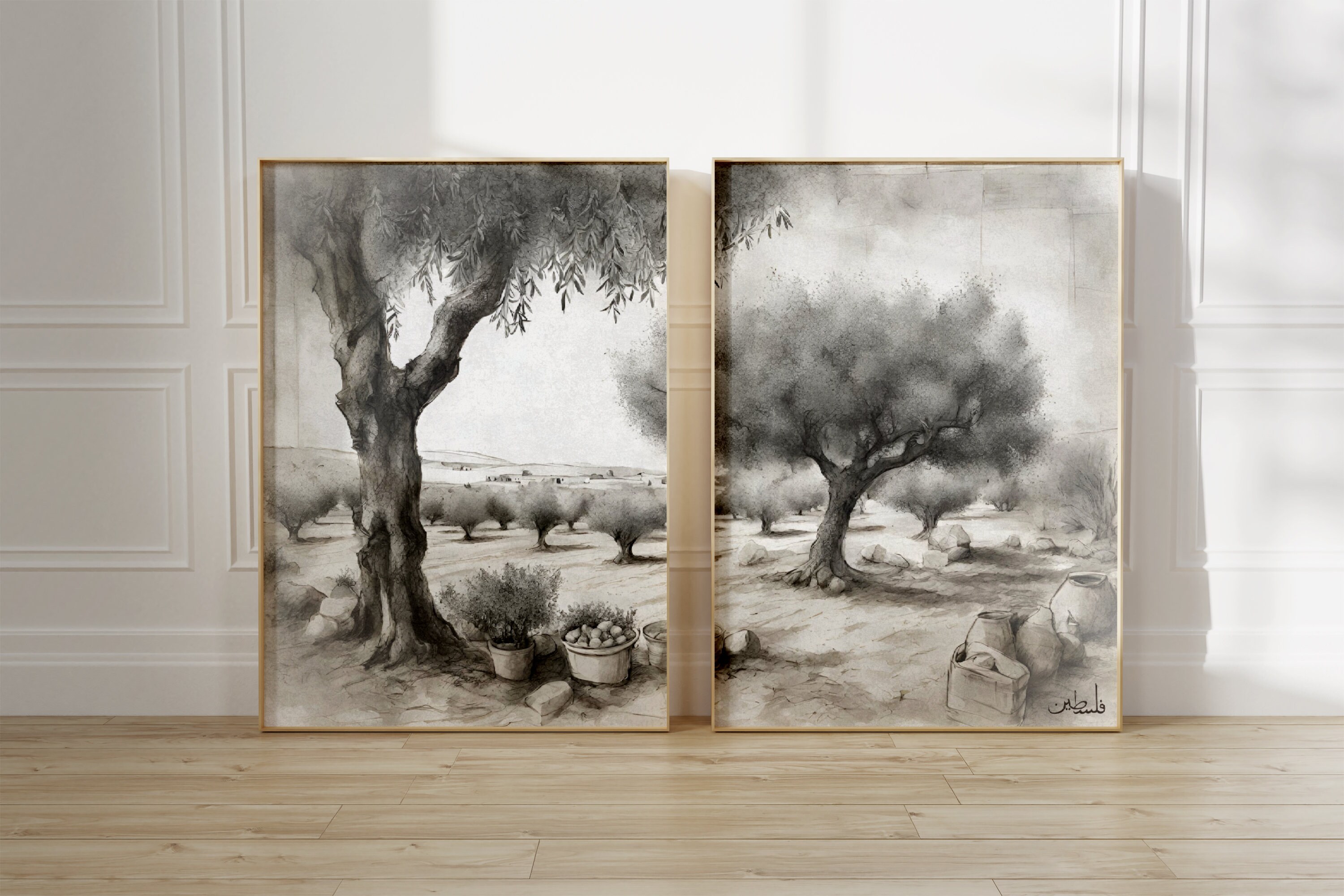 Palestine Olive Tree Farm Wall Art Poster Giclèe Print Arabic ...