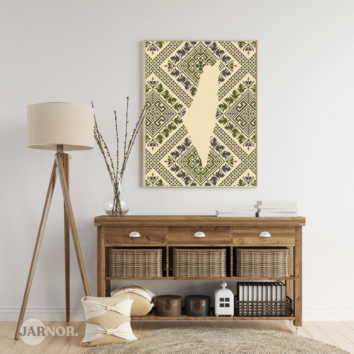 Printable Wall Art Palestinian Patterns Tatreez Embroidery Map Free ...