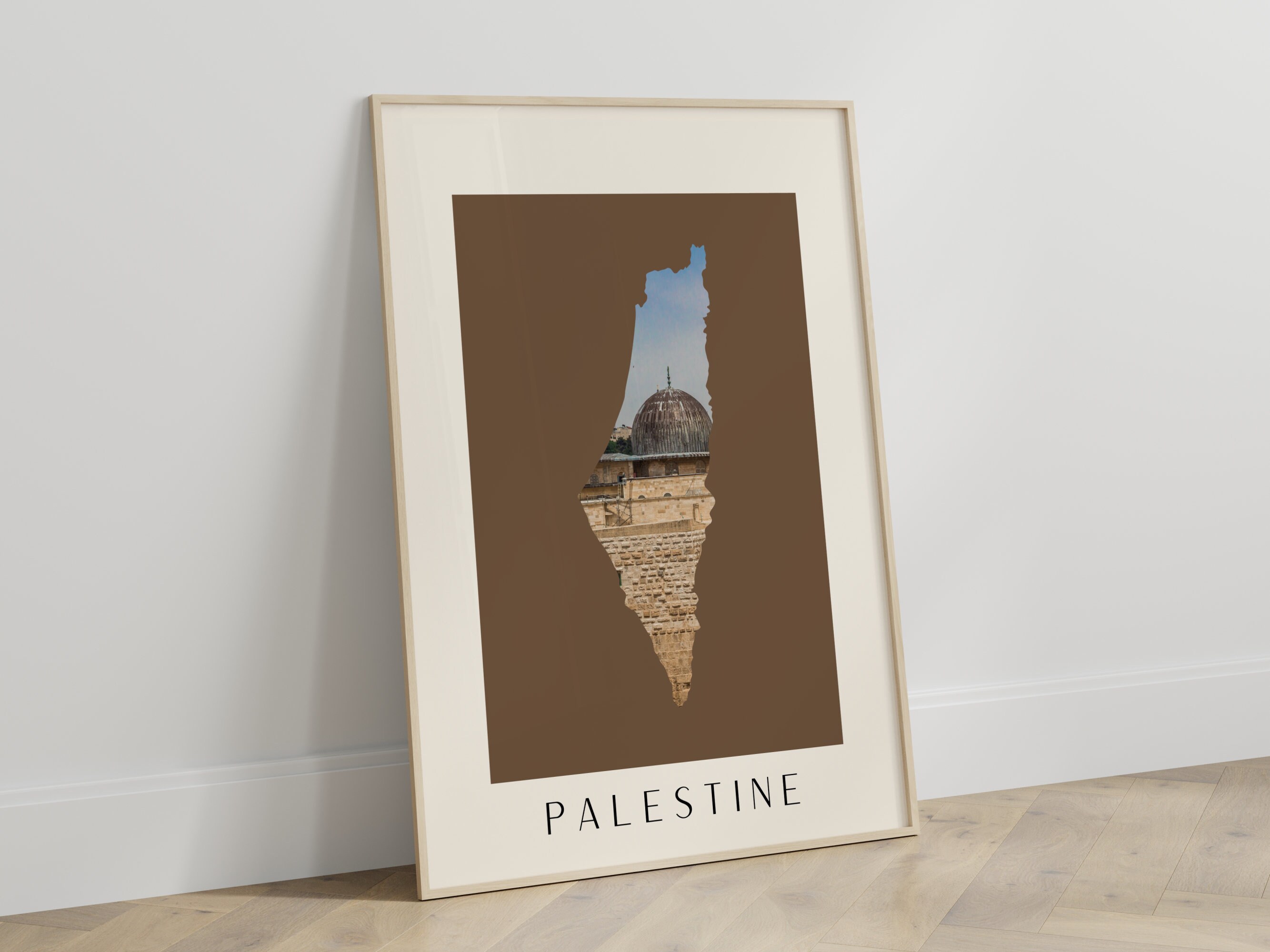 Printable Wall Art Palestine Map Al Aqsa Print Al Quds Blue Dome Mosque ...